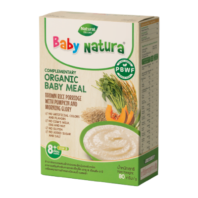 BABY NATURA – ORGANIC BROWN RICE PORRIDGE WITH PUMPKIN & MORNING GLORY ...