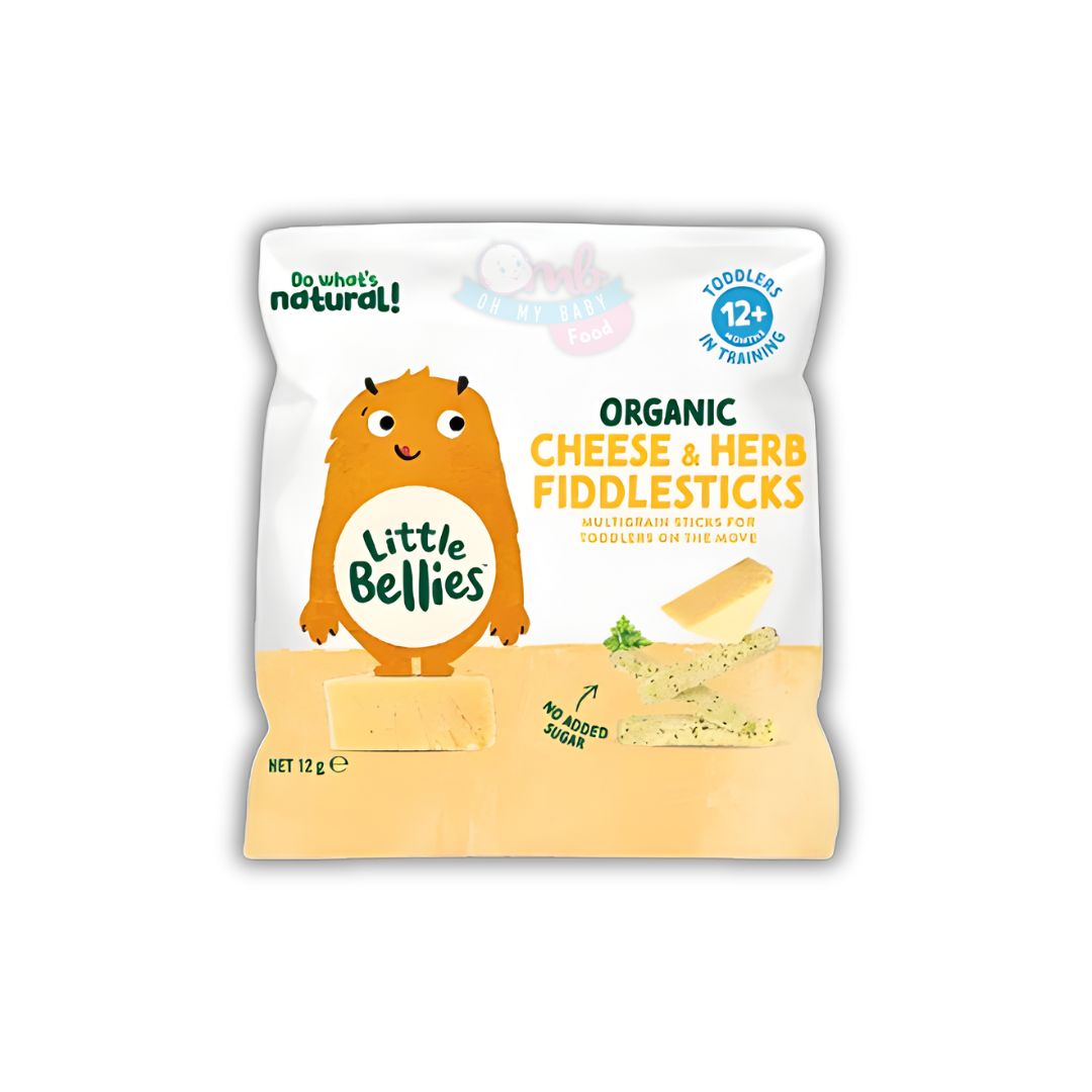 LITTLE BELLIES ORGANIC – CHEESE & HERBS FIDDLESTICKS 12g – OH MY BABY FOOD