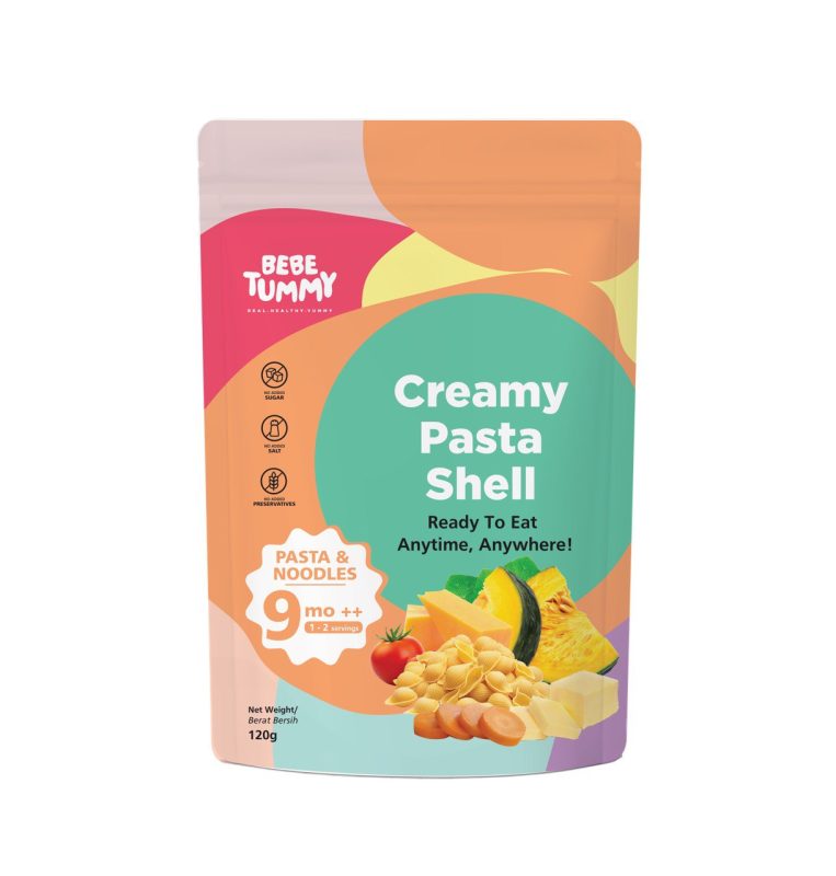 BEBETUMMY READY TO EAT – CREAMY PASTA SHELL 120g – OH MY BABY FOOD