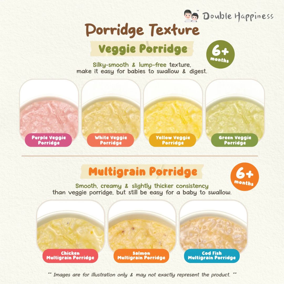 DOUBLE HAPPINESS MULTIGRAIN PORRIDGE – COD FISH 150g – OH MY BABY FOOD